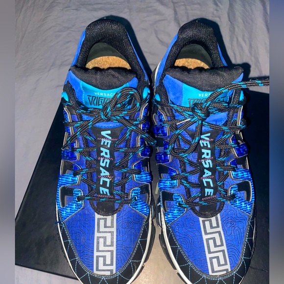 Versace | Shoes | Bluepurple Versace Trigreca Sneaker | Poshmark